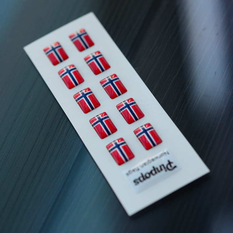 Norwegian Flag stickers for name badges - Pinpops®