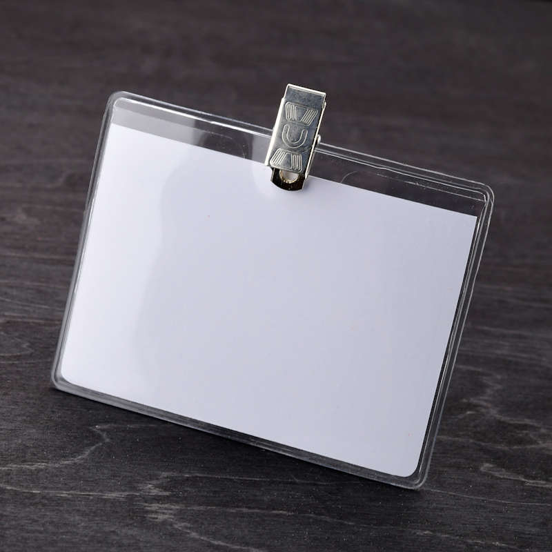 104x76mm Clear Conference badge holder - Pinpops®
