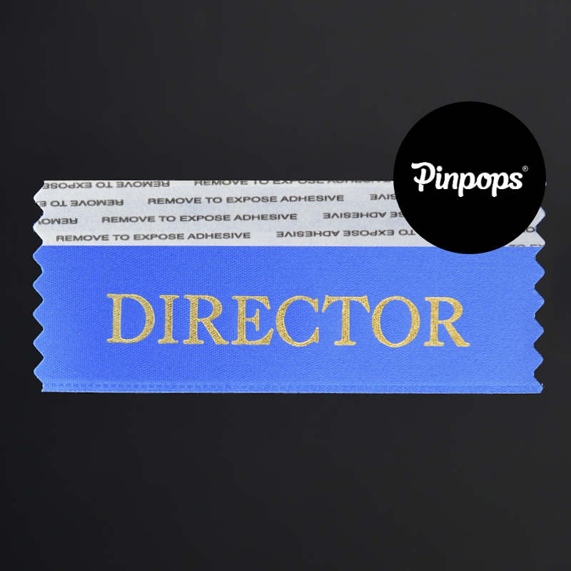 Blue DIRECTOR Stackable Badge Ribbons - Pinpops®