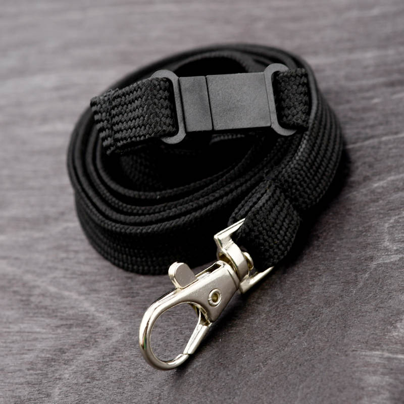 10mm Black Classic Bootlace Lanyard - Pinpops®